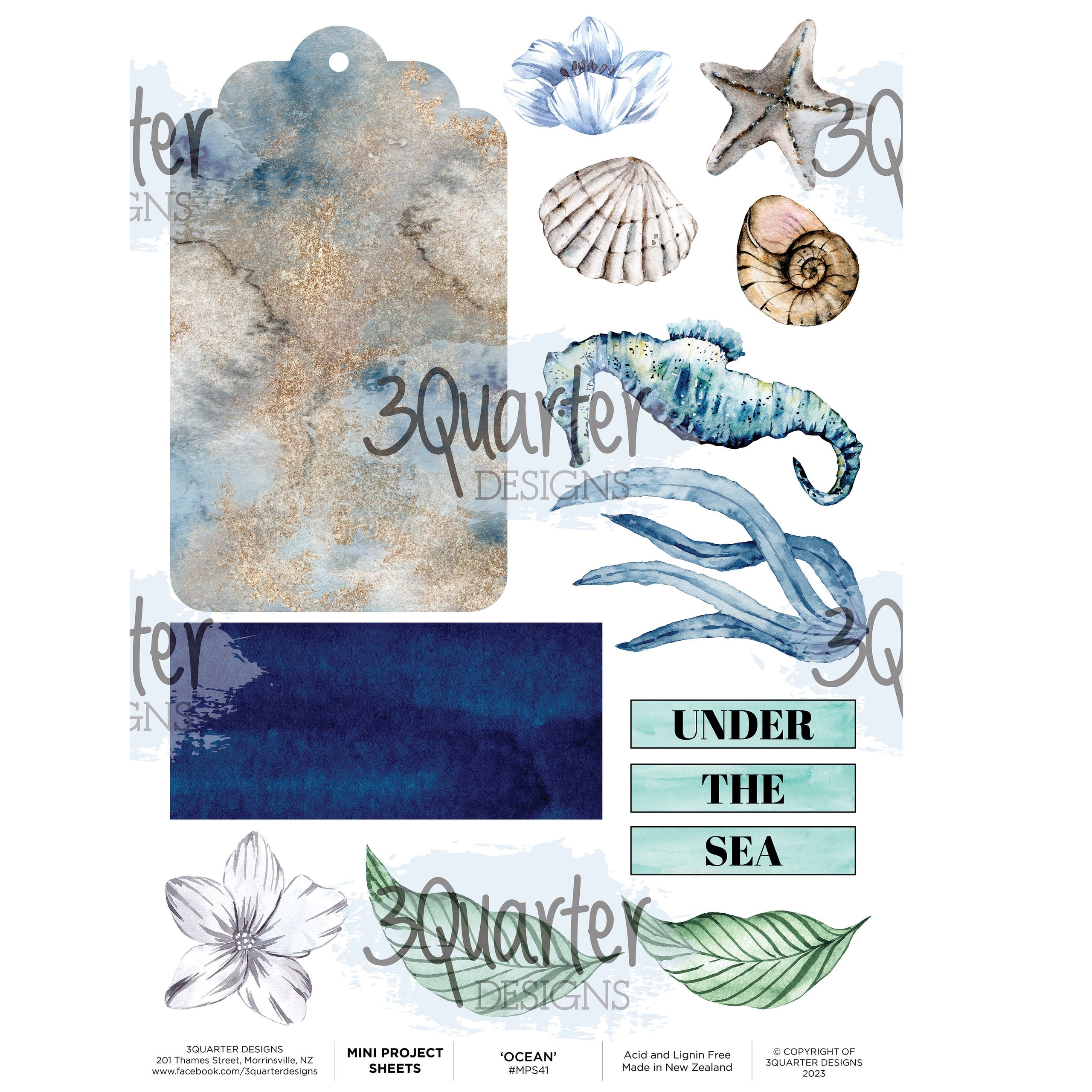 Ocean Lover - Mini Project Sheet | Handmade Haven